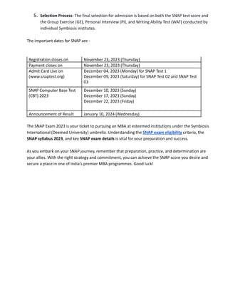 Your Complete Guide to SNAP Exam 2023.pdf | Undergraduate Education ...