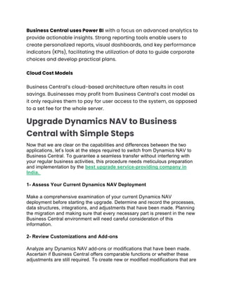 Microsoft Dynamics NAV to Business Central Upgrade Services | PDF