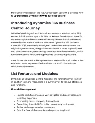 Microsoft Dynamics NAV to Business Central Upgrade Services | PDF