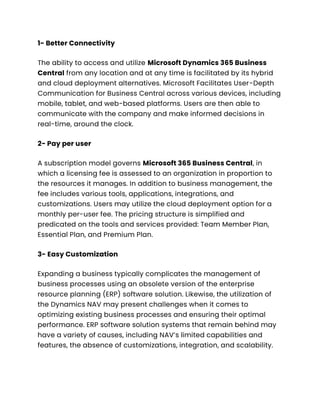 Microsoft Dynamics NAV to Business Central Upgrade Services | PDF