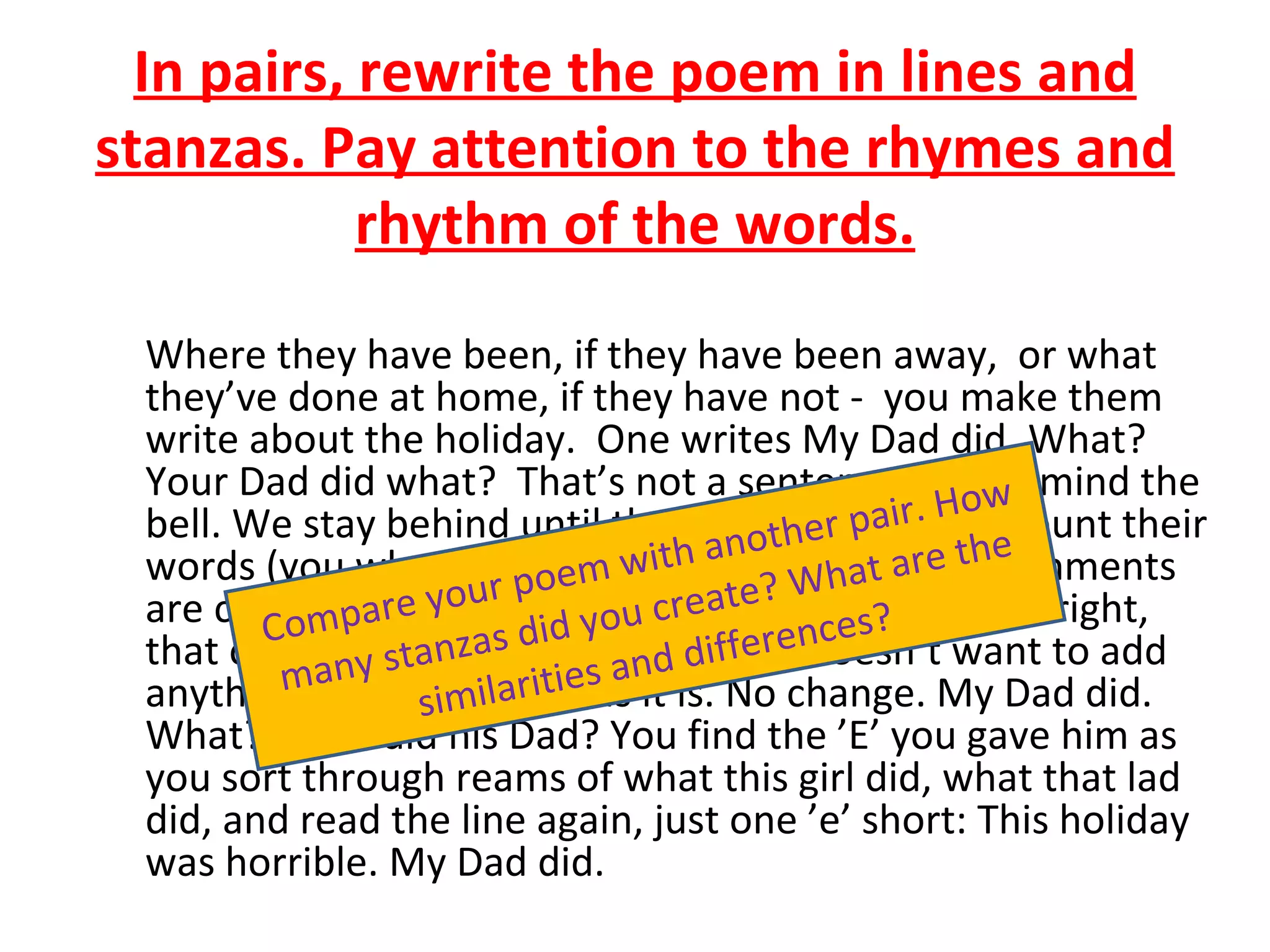 Your dad did what Sophie Hannah[1] | PPT