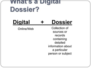 Your Digital Dossier | PPTX