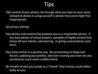 Your Digital Footprint | PPTX | Social Networking | Internet