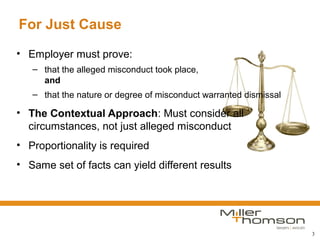 You're fired! The Law of Dismissal in Canada. | PPT