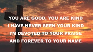 YOU'RE GOOD, YOU ARE KIND, I HAVE NEVER SEEN YOUR KIND LYRICS.pptx