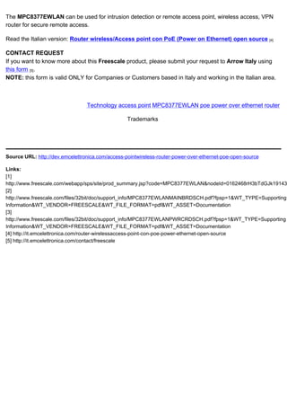 Access Point Wireless Router With Power Over Ethernet (Po E) Open Source | PDF
