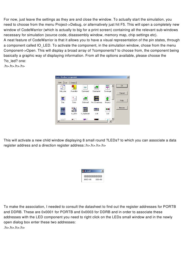 Codewarrior With Open Source C Compilator From Freescale