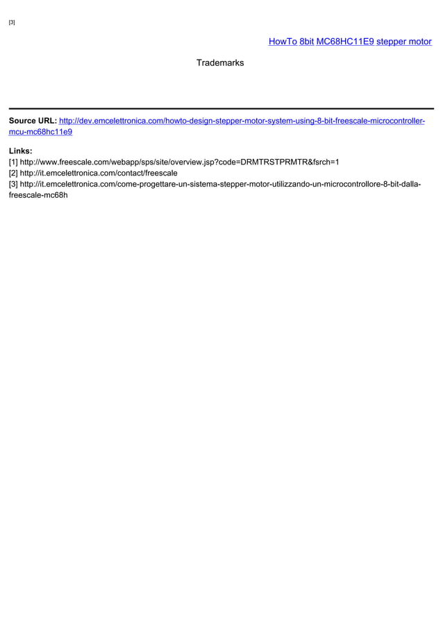Howto Design a Stepper Motor System Using an 8-bit Freescale microcontroller MCU - MC68HC11E9 | PDF