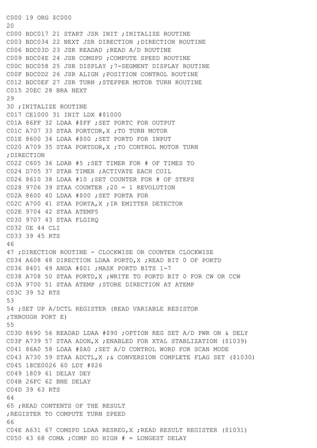 Howto Design a Stepper Motor System Using an 8-bit Freescale microcontroller MCU - MC68HC11E9 | PDF