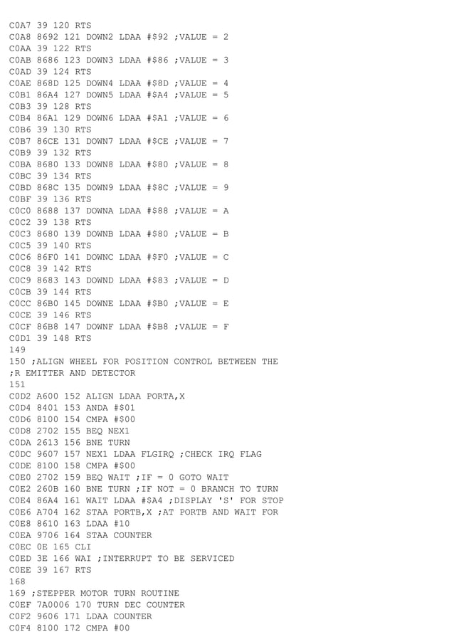 Howto Design a Stepper Motor System Using an 8-bit Freescale microcontroller MCU - MC68HC11E9 | PDF