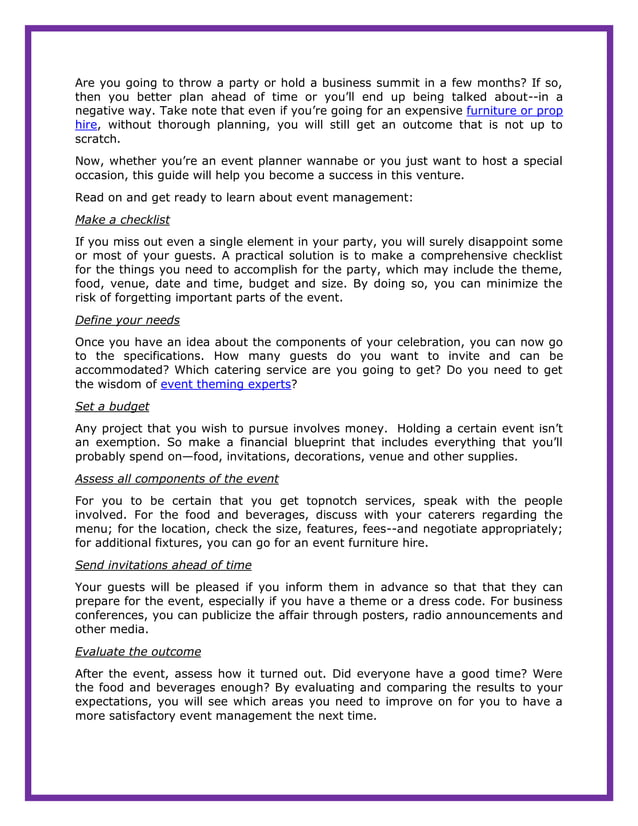 Your Essential Guide to Successful Event Planning | PDF