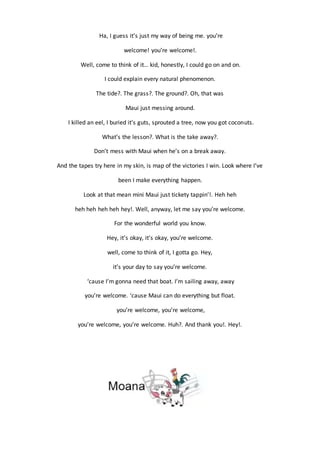 You’re welcome from disney moana (dwayne johnson) | PDF