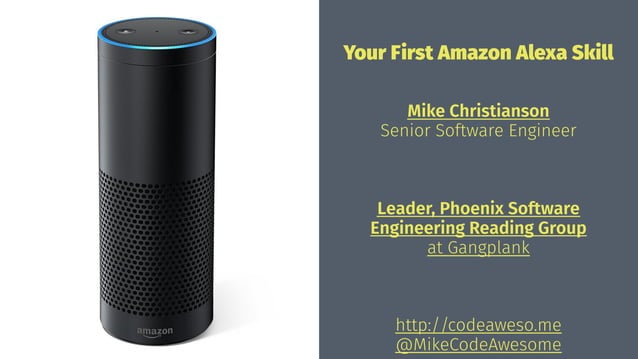 Your First Amazon Alexa Skill | PPT