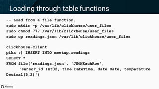 Your first ClickHouse data warehouse | PDF