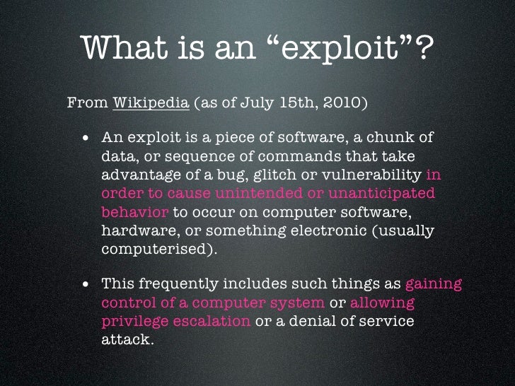 Exploit Meaning