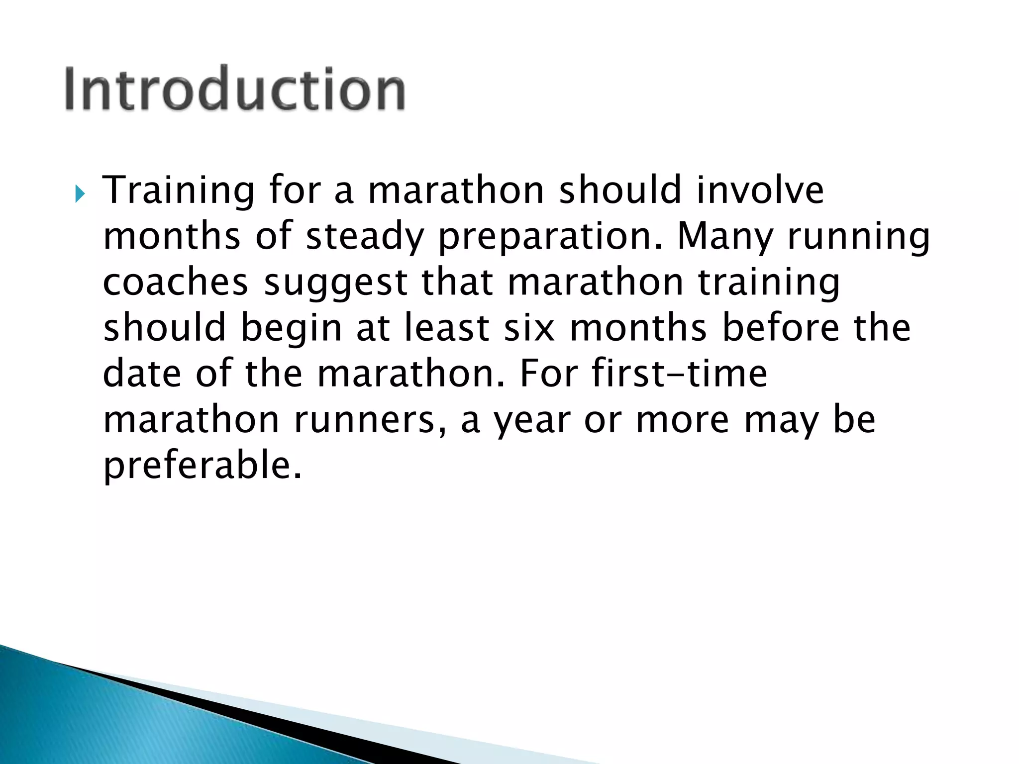 Your First Marathon: A Few Basic Training Tips | PPTX