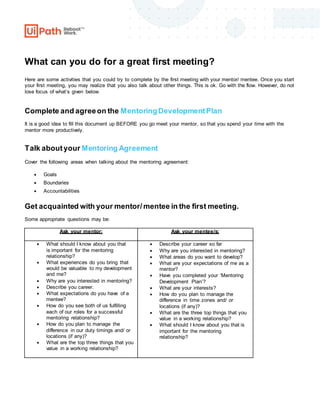 Your first meeting | PDF
