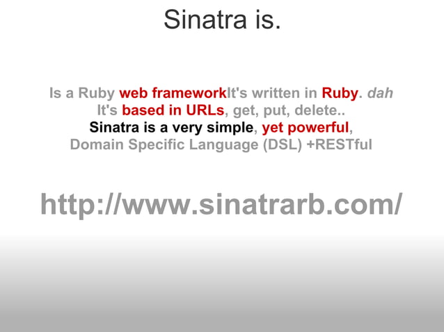 Your first sinatra app | PPT