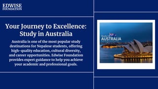 Your Gateway to Studying in Australia: Expert Guidance from Edwise ...