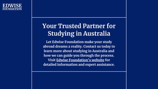Your Gateway to Studying in Australia: Expert Guidance from Edwise ...