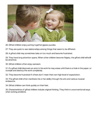 Characteristics of Gifted Children | PDF