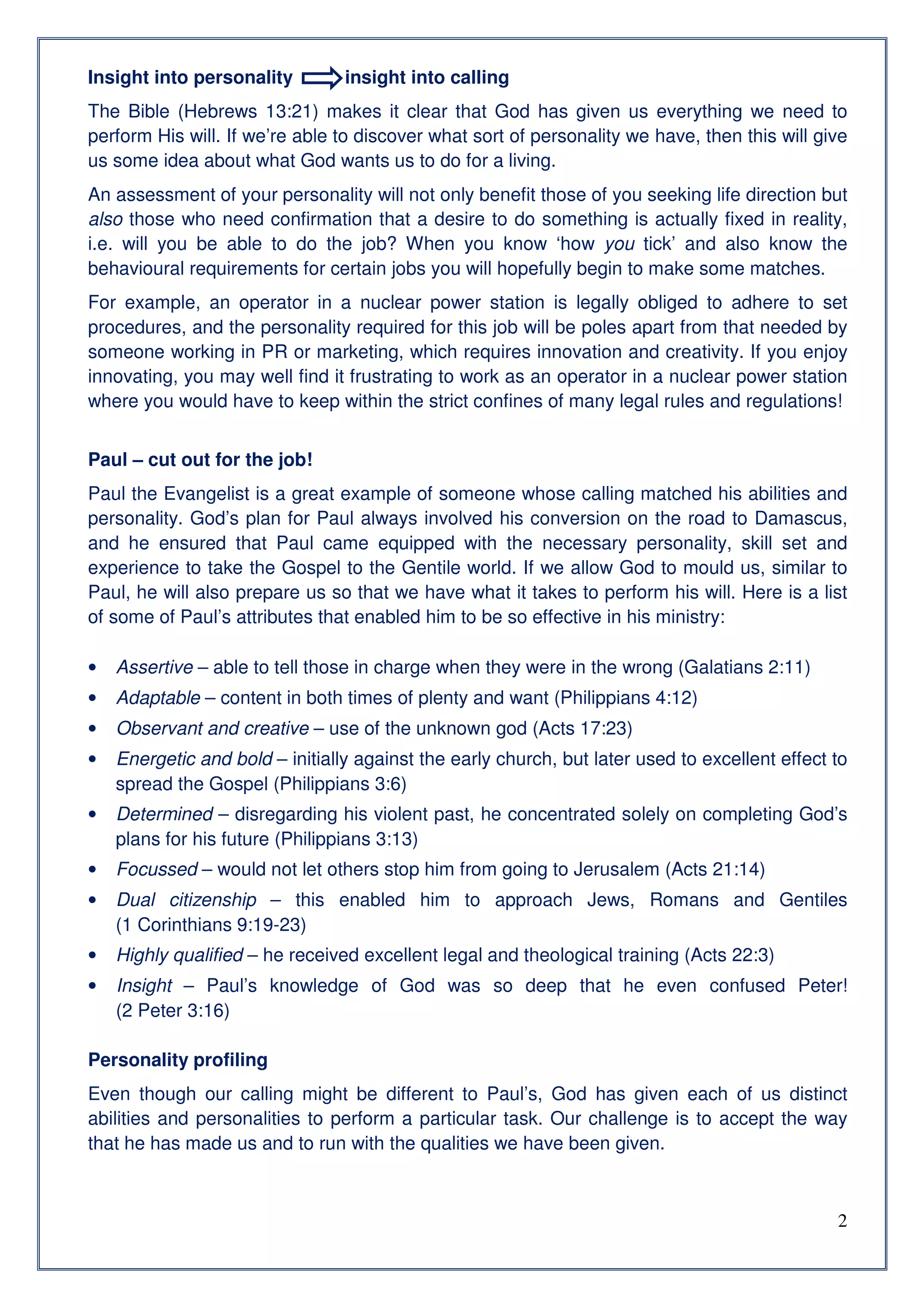 Your God-given personality | PDF