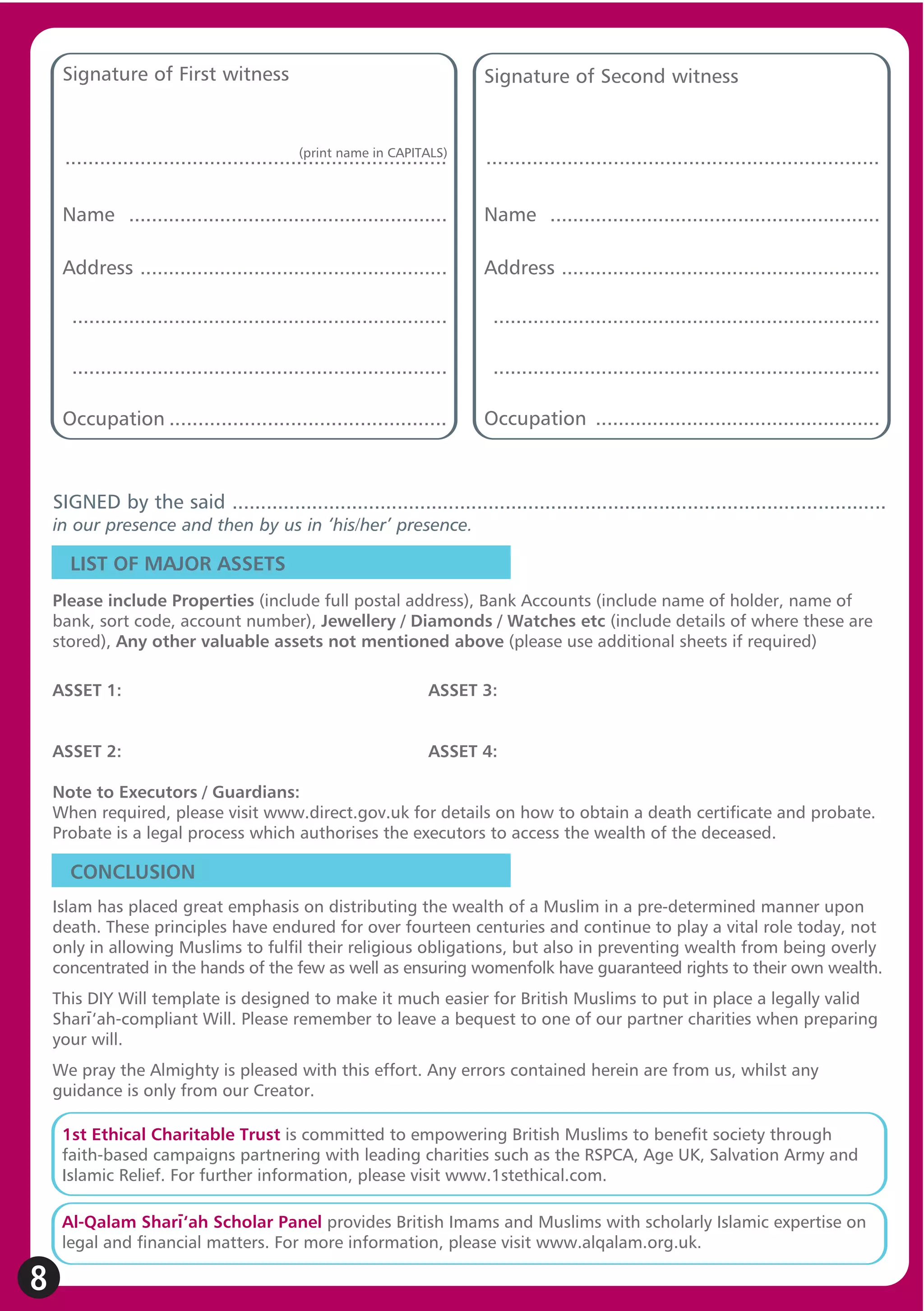 Your guide preparing an islamic will | PDF