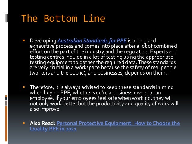 Your Guide To Australian PPE Standards & Requirements | PPTX