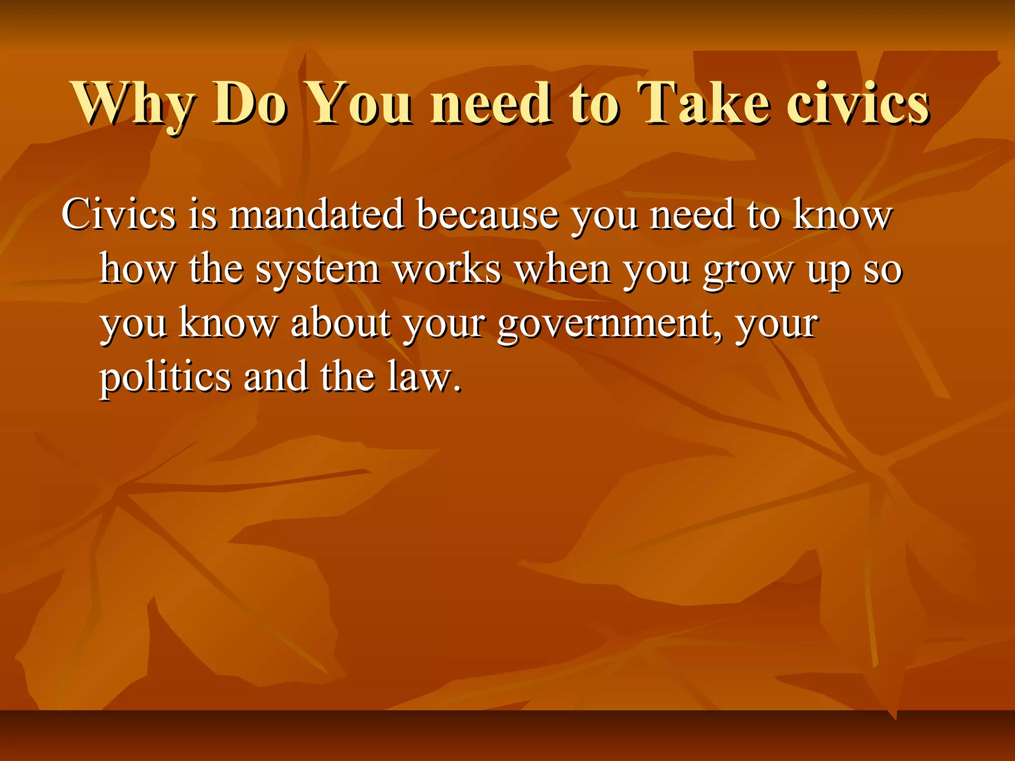 Your guide to civics | PPT