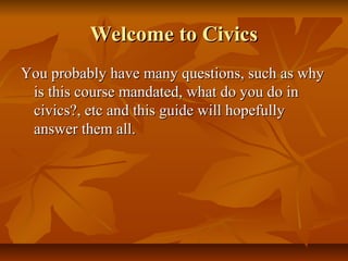 Your guide to civics | PPT