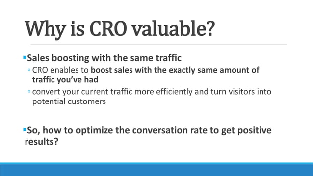 Your Guide To Conversation Rate Optimization | PPT