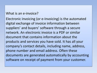 Your Guide to e-invoicing | PPTX