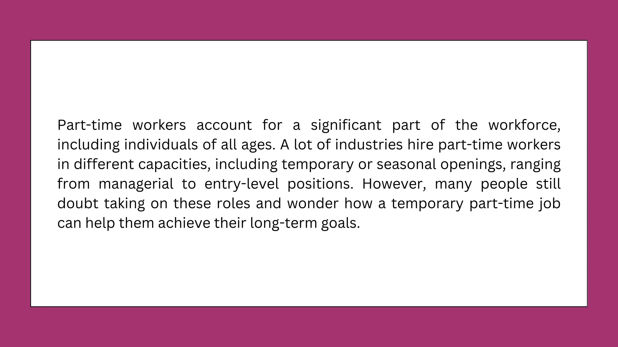 Your Guide To Finding The Perfect Part-Time Job | PPT