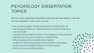 Your Guide To Psychology Dissertations In Leicester - PPT.pptx