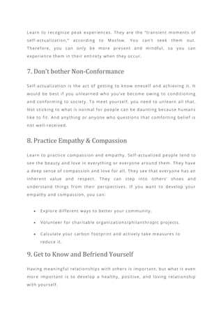 Your Guide to Self Actualization | PDF