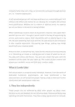 Your Guide to Self Actualization | PDF