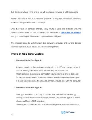 Your Guide to Types of Universal Serial Bus