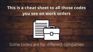 Your guide to work order codes | PPT