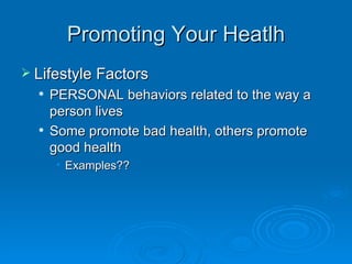 Your health & wellness chapter 1- lesson 1 | PPT