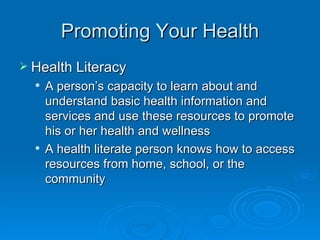 Your health & wellness chapter 1- lesson 1 | PPT