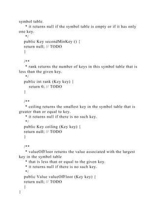 Your homework is to complete the methods marked TODO. Yo.docx