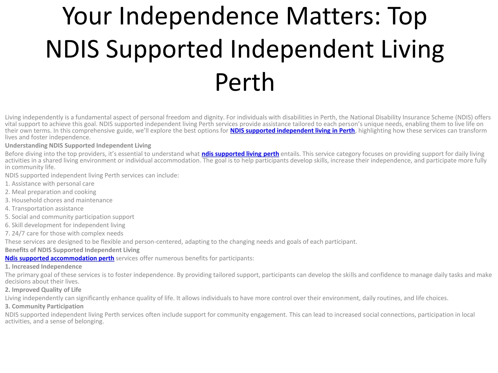 Your Independence Matters Top NDIS Supported Independent Living Perth.pptx