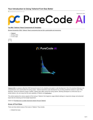 Your Introduction to Using Tailwind Font Size Better.pdf