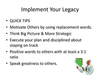 Your Legacy: Impact or influence | PDF