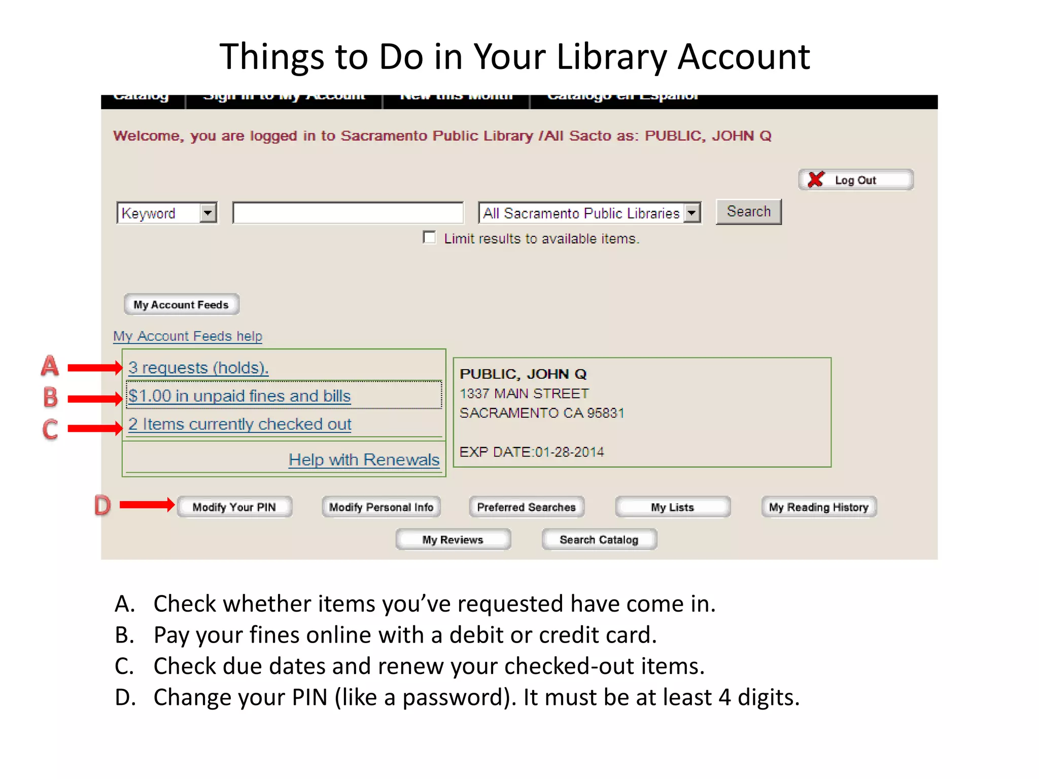 Your Library Account | PPTX