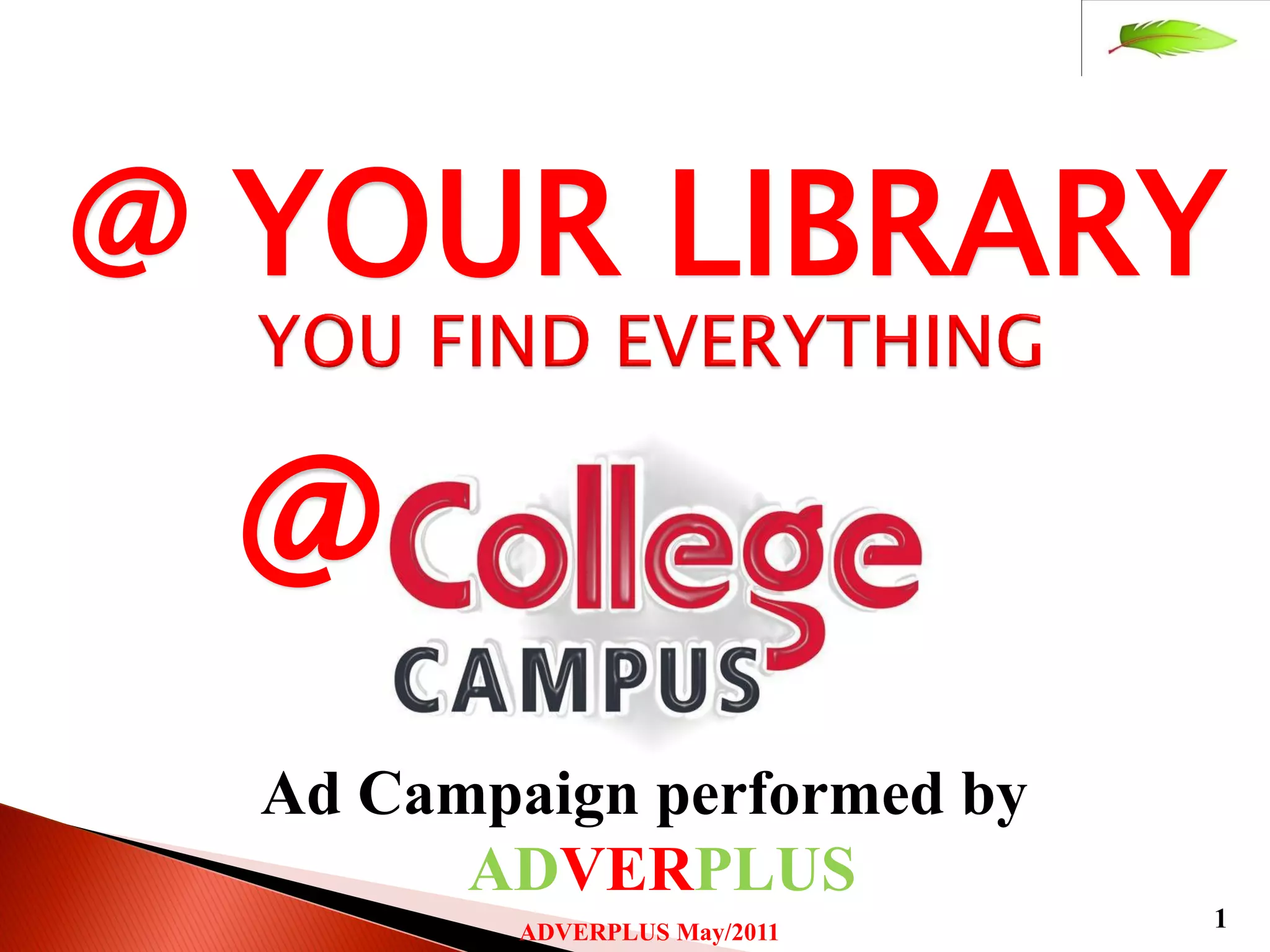 @Your Library Awareness Campaign | PDF
