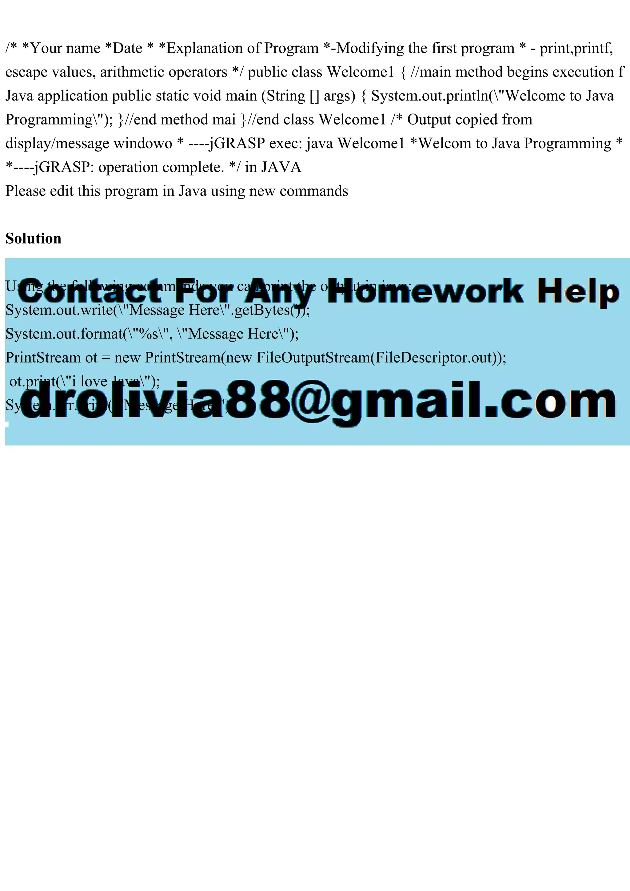 Your name Date Explanation of Program -Modifying the first .pdf