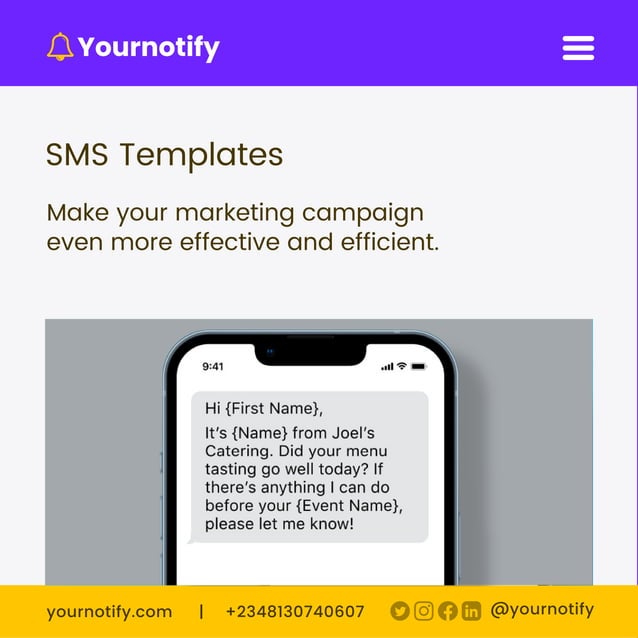 SMS TEMPLATES | PDF