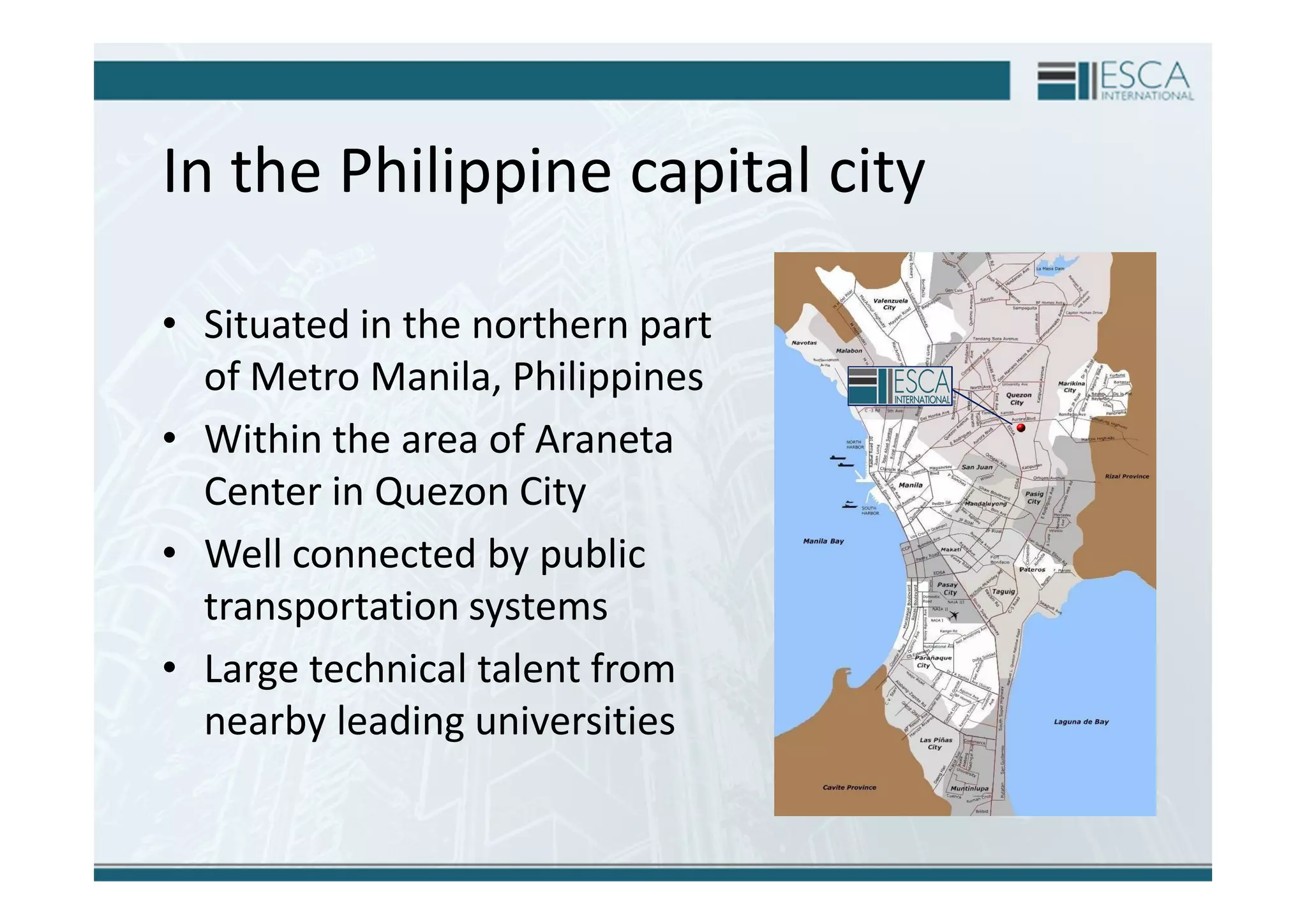 At ESCA International: Our people become part of your team | PDF