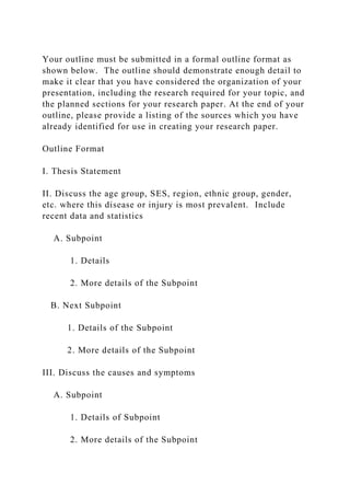 Your outline must be submitted in a formal outline format as shown b.docx